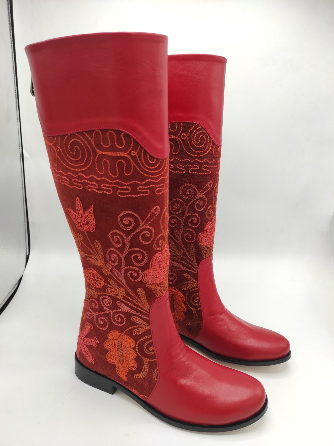 Vintage Red Leather Boots – Bemy Boot